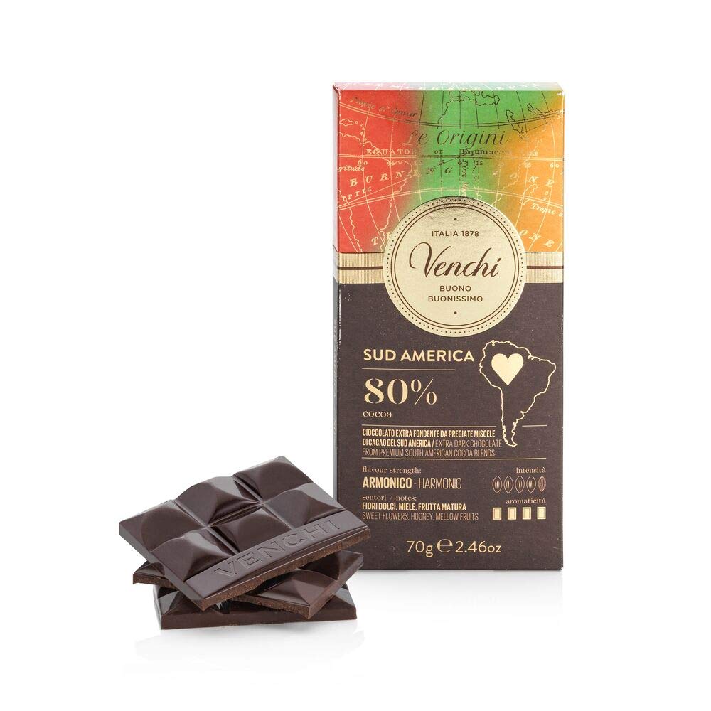 Venchi 2.46oz 80% Dark Chocolate Bar – Made in Italy, Vegan Friendly – Nibbleq